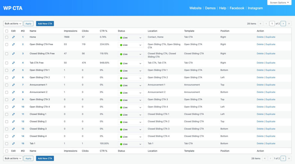 WP CTA PRO | CTA Plugin for WordPress